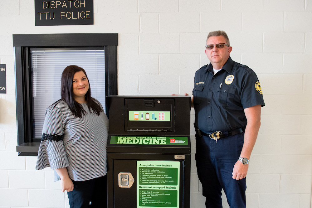 Prescription drop-off box now at Tennessee Tech PD